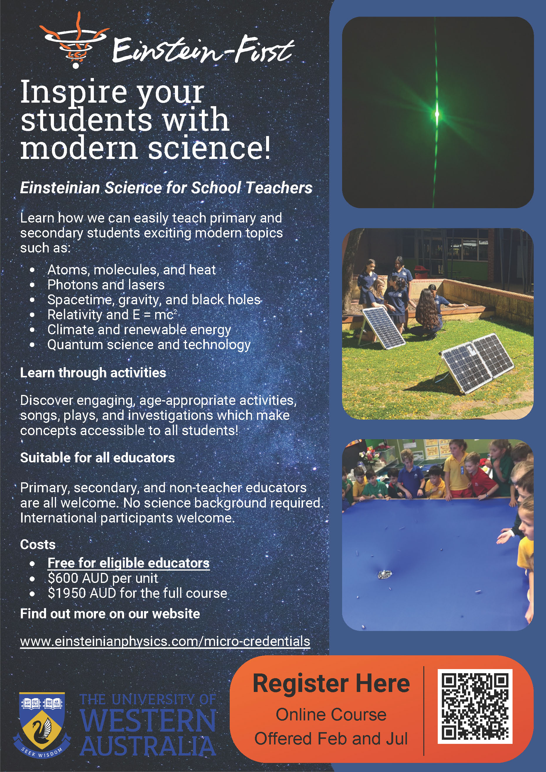 Fee-free Professional Learning with Einstein-First | South Australian ...